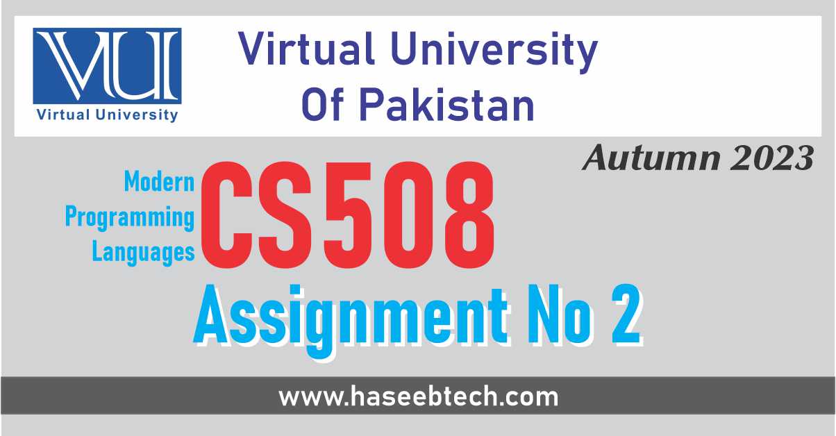 Cs508 Assignment No 2 Solved With Solution File 2023 Haseebtech 8057